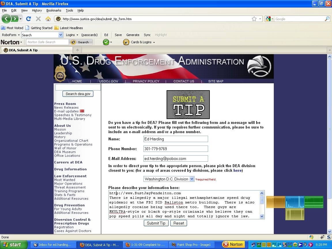 3 21 10 Complaint To The Dea About An Alleged Major Illegal